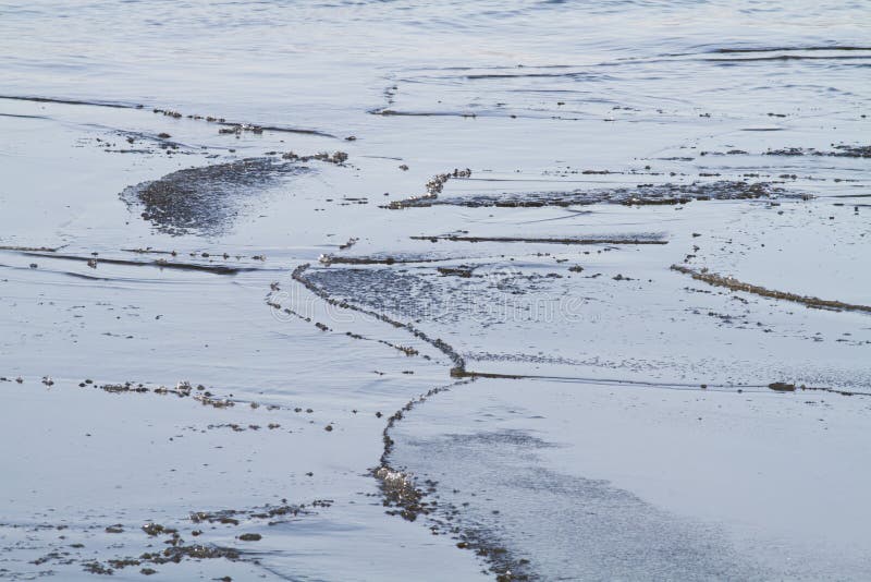 Thin Ice Split into Many Pieces Stock Image - Image of natural, break ...