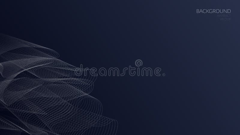 Thin Intersecting Lines in the Form of Sound Waves Stock Vector ...