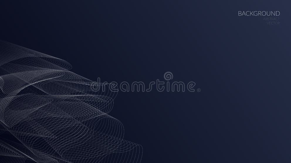 Thin Intersecting Lines in the Form of Sound Waves Stock Vector ...