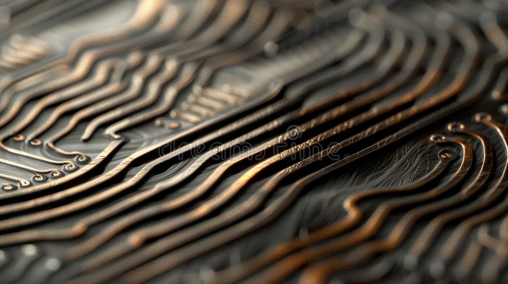 Thin Intricate Lines of Conductive Ink Overlap and Intersect Forming a ...