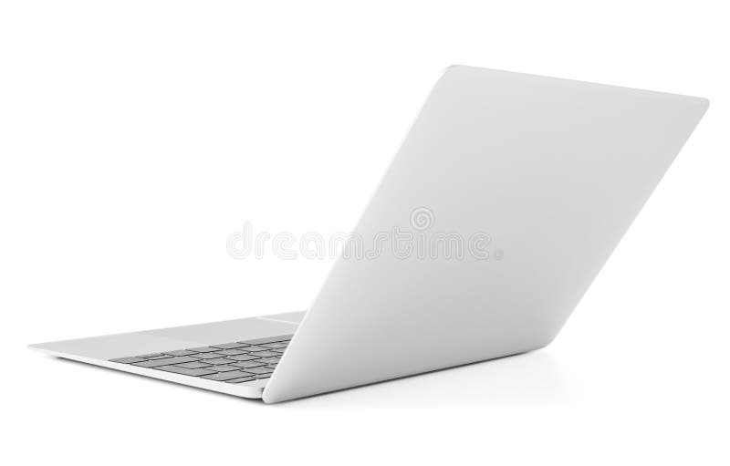 Computer Laptop Open Back View Isolated Stock Illustrations – 191 ...