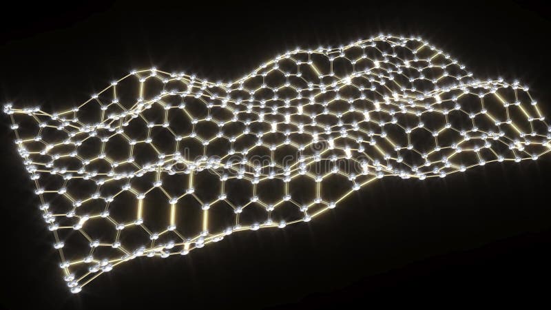 A Thin Layer of Molecules is the Chemical Structure of a Substance 3d ...