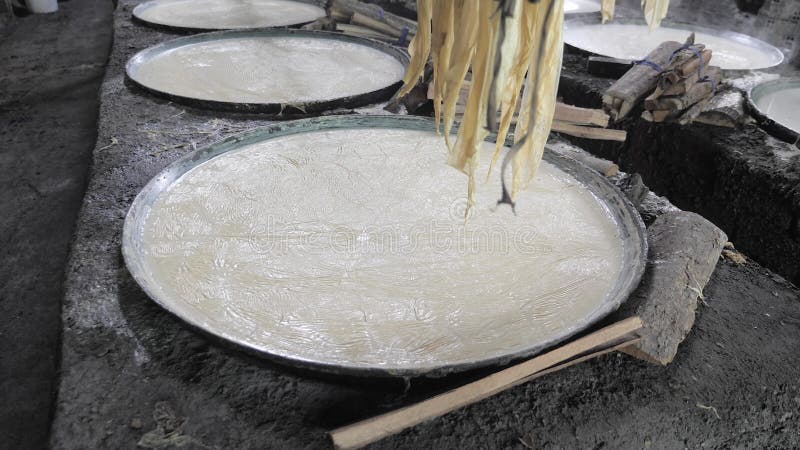 Thin Layer of Scum Forms Over the Surface of the Soy Milk Inside Huge ...