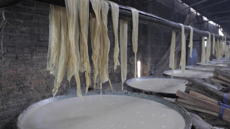 Thin Layer of Scum Forms Over the Surface of the Soy Milk Inside Huge ...