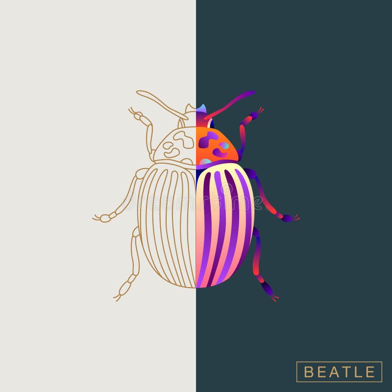 Abstract Insects Illustration Stock Vector - Illustration of gradient ...