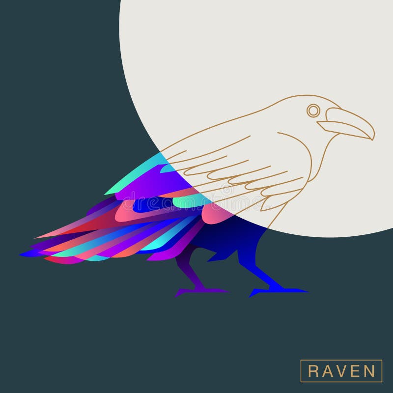 Abstract Raven Logo Idea stock vector. Illustration of design - 109209851