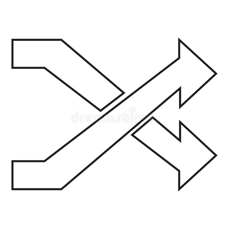 Thin line arrow stock vector. Illustration of flat, vector - 258376775