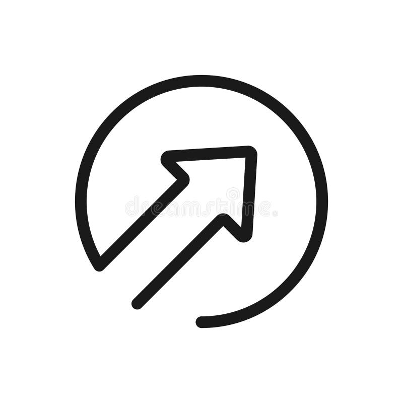 Thin line arrow symbol stock vector. Illustration of arrow - 260587427