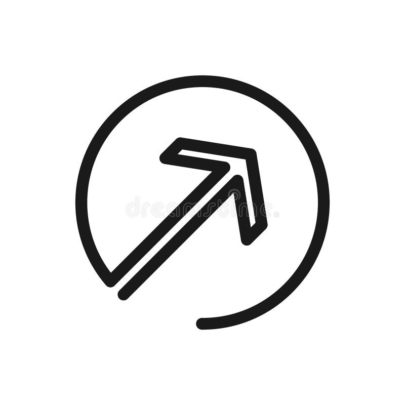 Thin line arrow symbol stock vector. Illustration of icon - 260587430