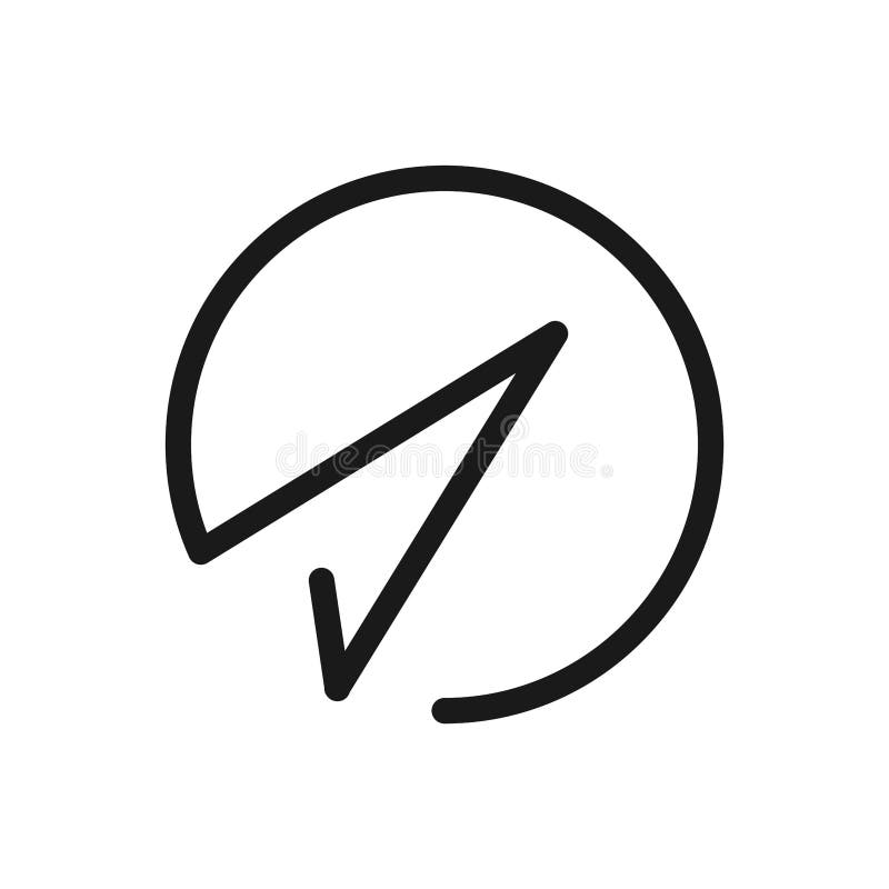 Thin line arrow symbol stock vector. Illustration of pointer - 260587449