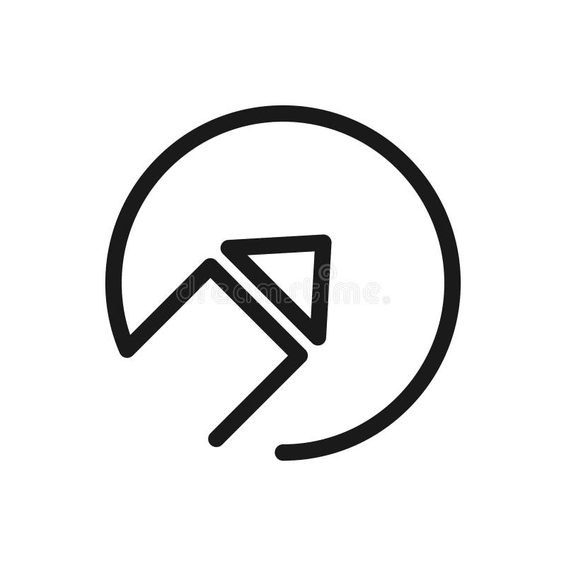 Thin line arrow symbol stock vector. Illustration of icon - 260587453