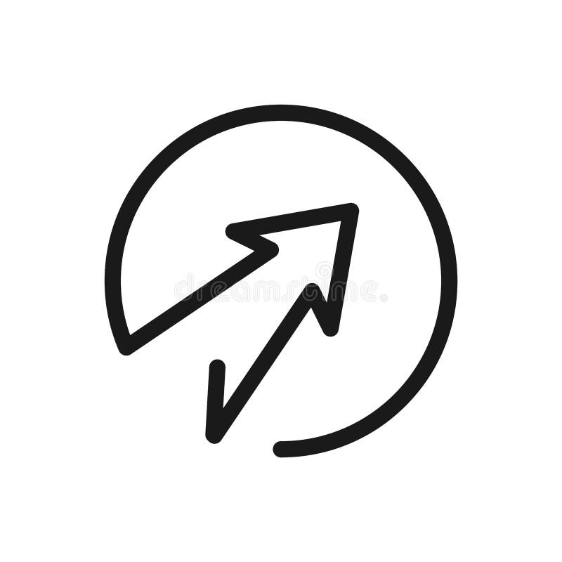 Thin line arrow symbol stock vector. Illustration of cartoon - 260587463