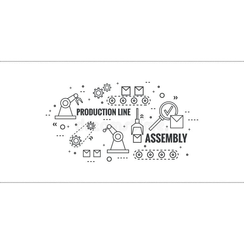 Thin Line Art Design. stock vector. Illustration of industrial - 73088363