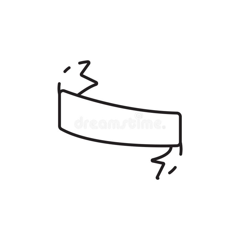 Thin line banner icon stock vector. Illustration of restaurant - 103582897