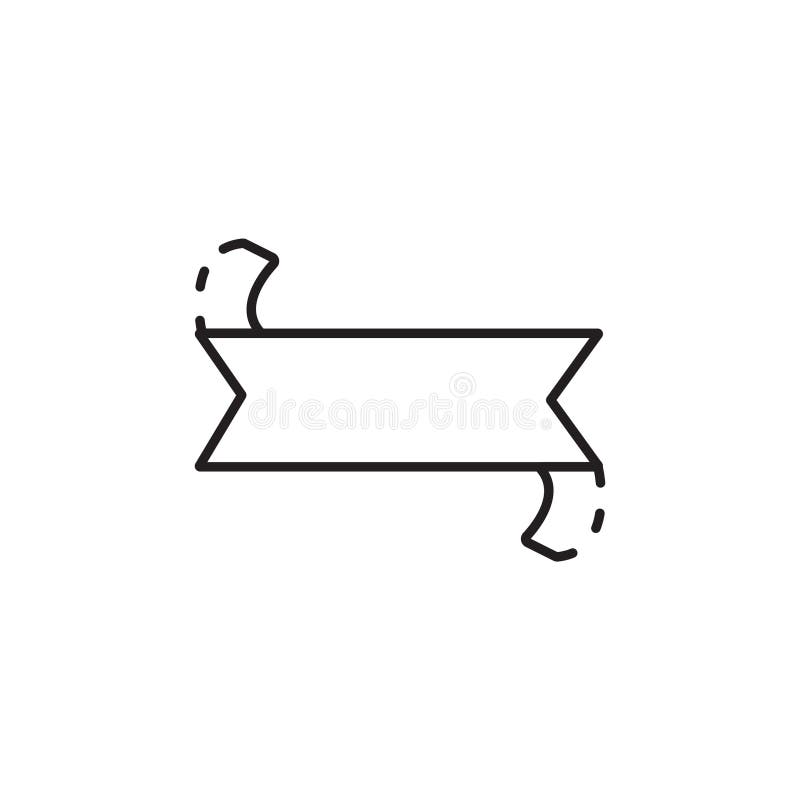 Thin line banner icon stock vector. Illustration of banners - 103582984