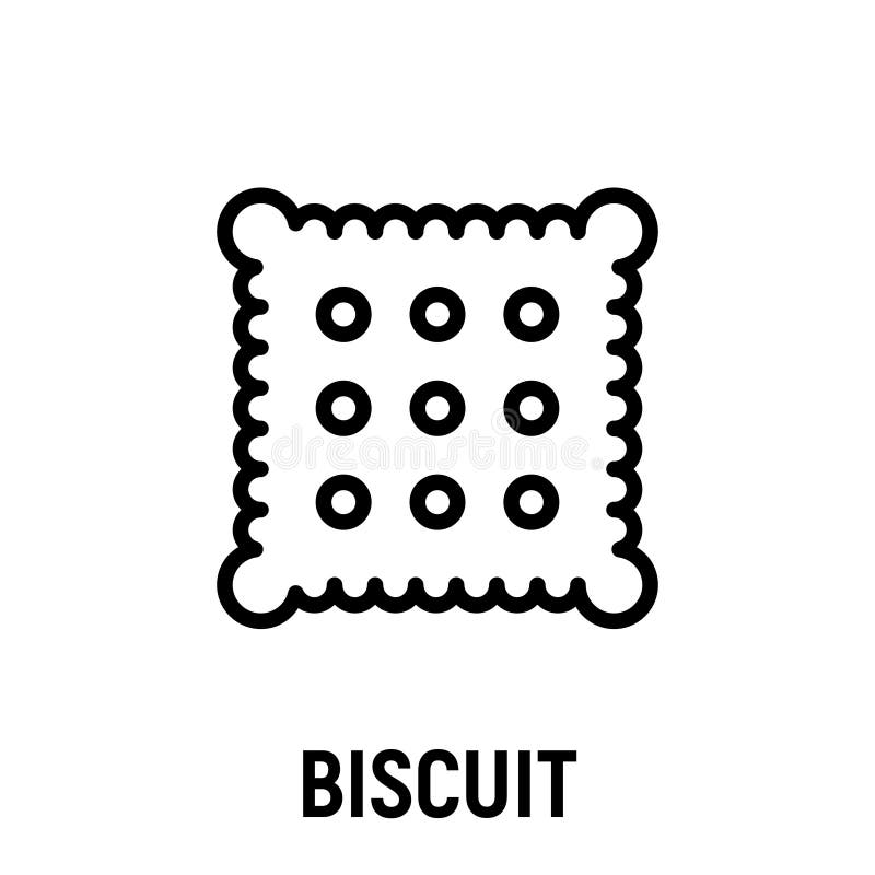 Thin line biscuit icon. stock vector. Illustration of cracker - 96296868