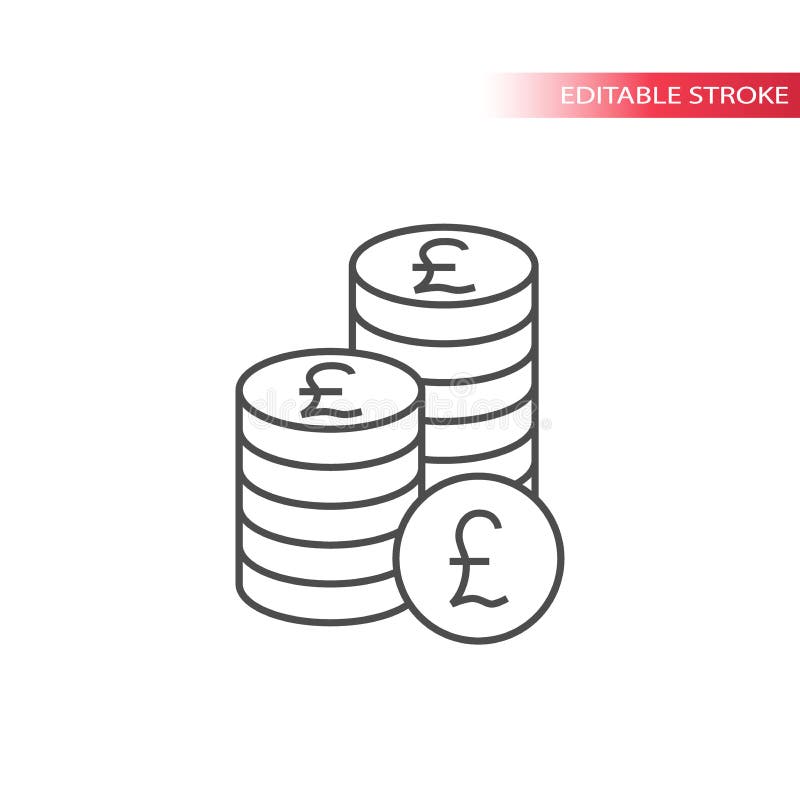 Pound Coin Stack Clipart