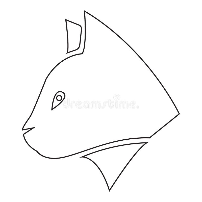 Thin line cat stock vector. Illustration of design, kitten - 258087118