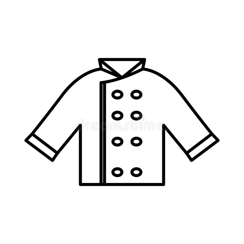 Thin line chef uniform stock vector. Illustration of logo - 258711805