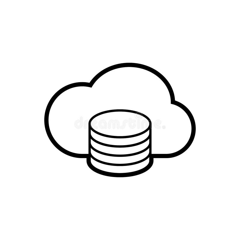 Thin line cloud savings stock illustration. Illustration of design ...