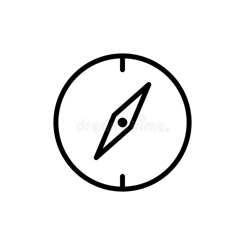 Thin line compass icon stock illustration. Illustration of geographical ...