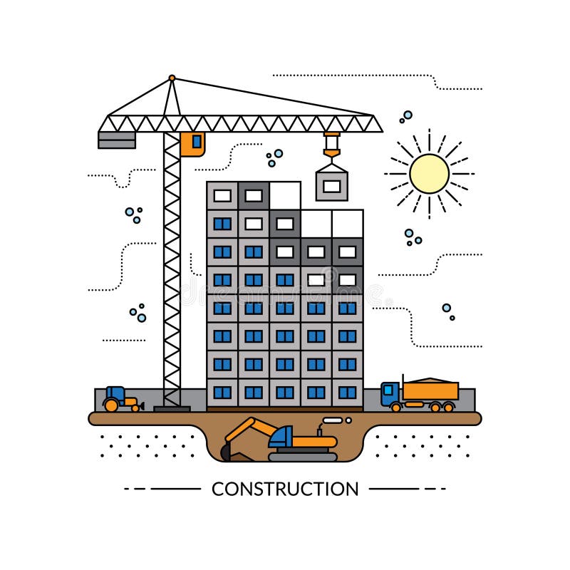 Construction Site Outline Stock Illustrations – 10,286 Construction ...