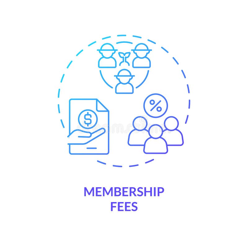 Thin Line Creative Gradient Membership Fees Icon Concept Stock ...