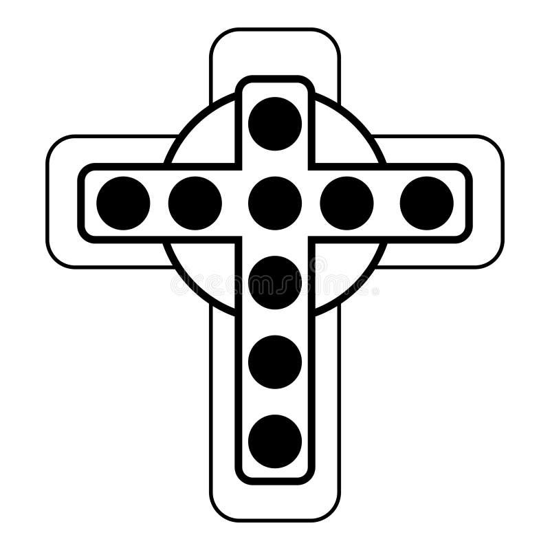 Thin line cross stock vector. Illustration of clipart - 293223351