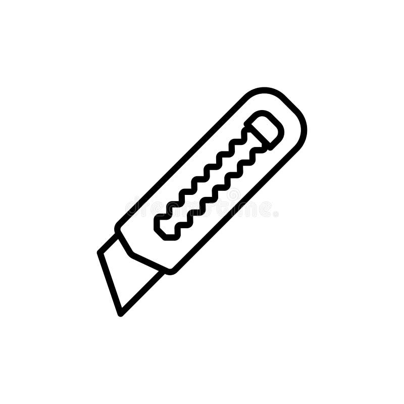 Thin line cutter icon stock illustration. Illustration of white - 100145173