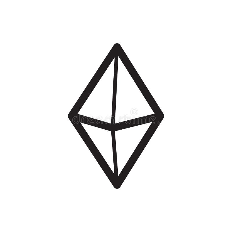 Thin line diamond stock vector. Illustration of flat - 258959480