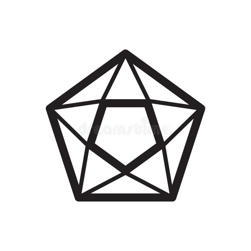 Thin line diamond stock vector. Illustration of vector - 258959496