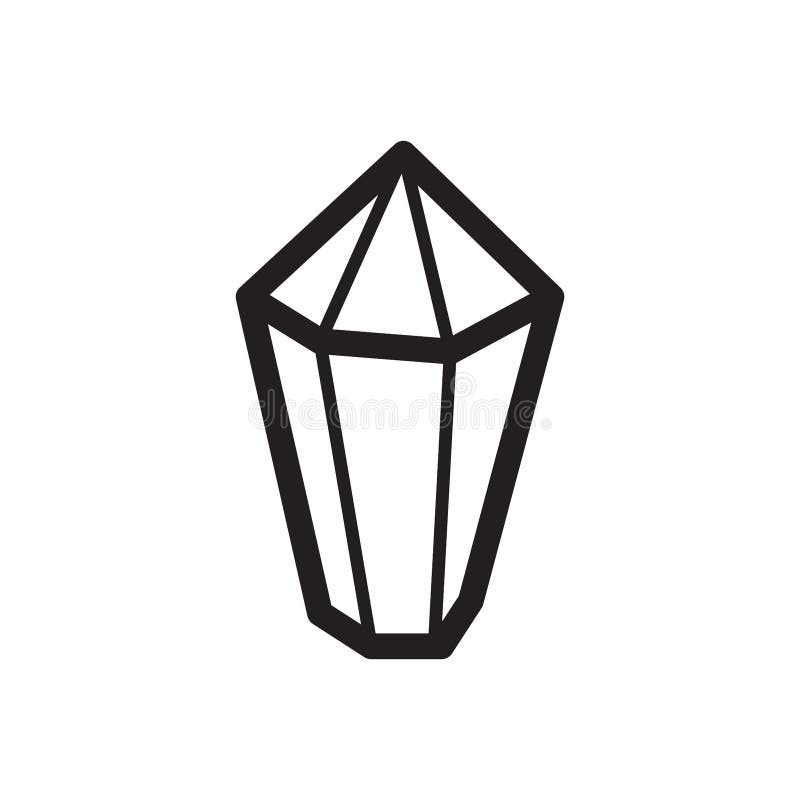 Thin line diamond stock vector. Illustration of vector - 258959517