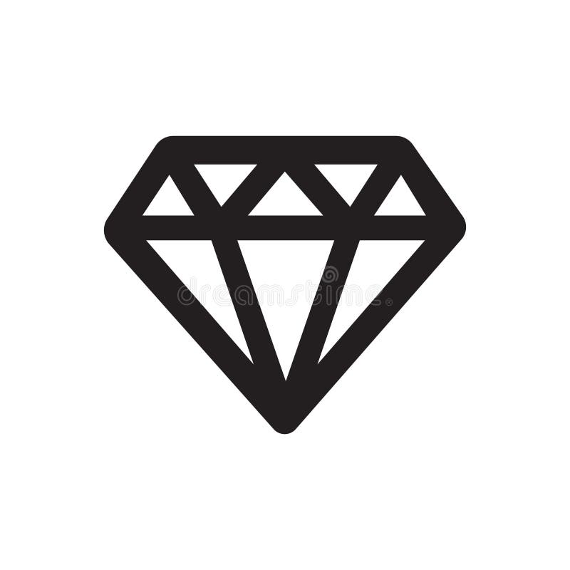 Thin line diamond stock vector. Illustration of design - 260857508