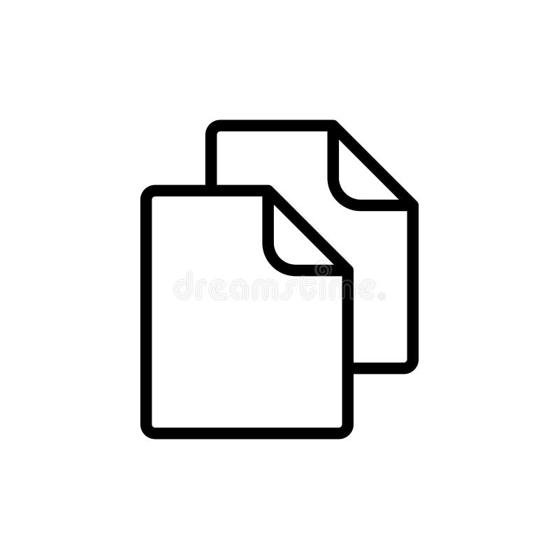 Thin Line Document, Blank Icon Stock Illustration - Illustration of ...