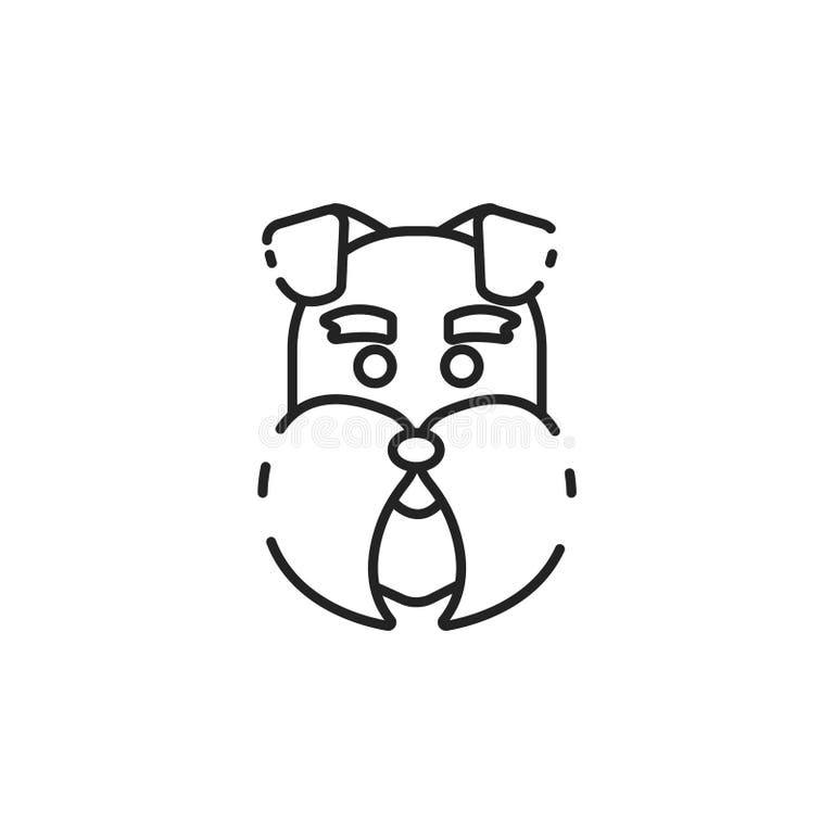 Thin line dog head icon stock vector. Illustration of head - 101745565