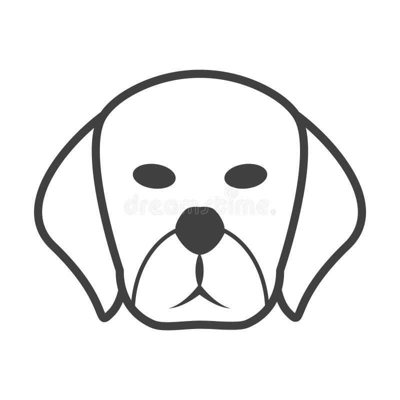 Thin line dog head icon stock vector. Illustration of head - 104451887