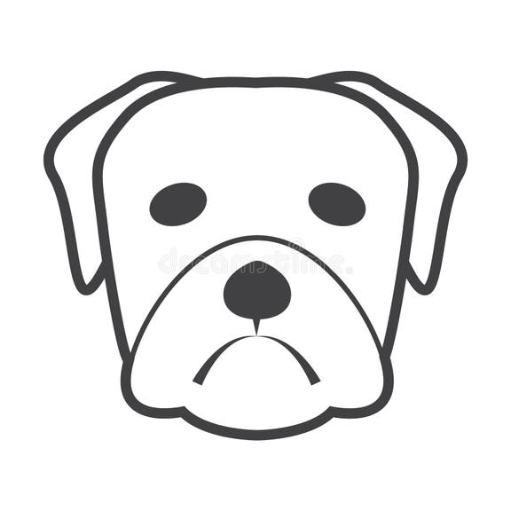Thin line dog head icon stock vector. Illustration of head - 104451904