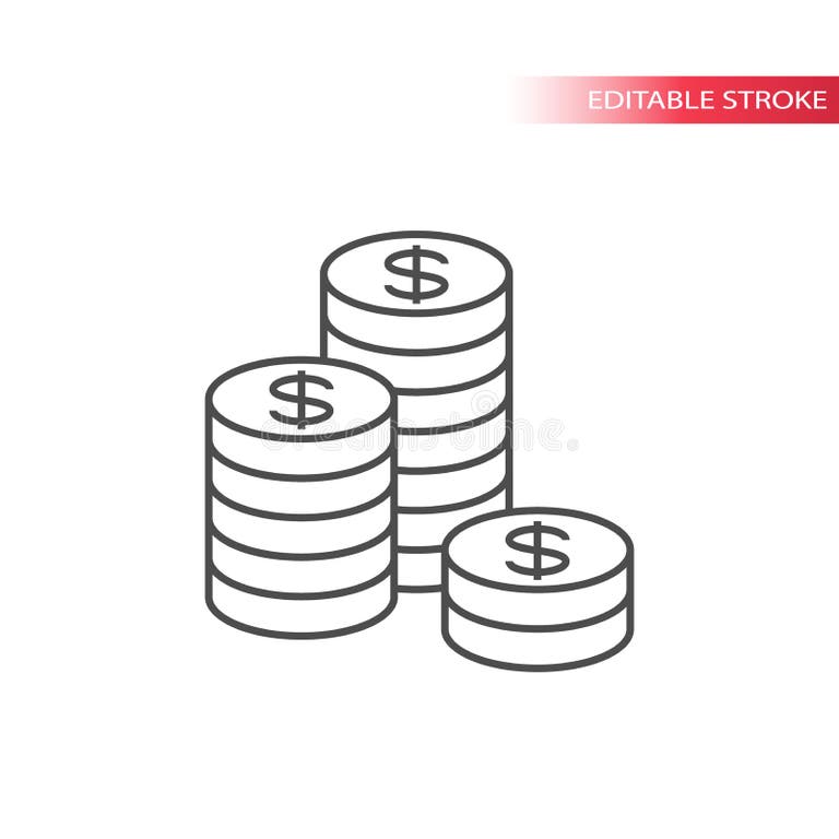 Outline Coin Stock Illustrations – 100,598 Outline Coin Stock ...