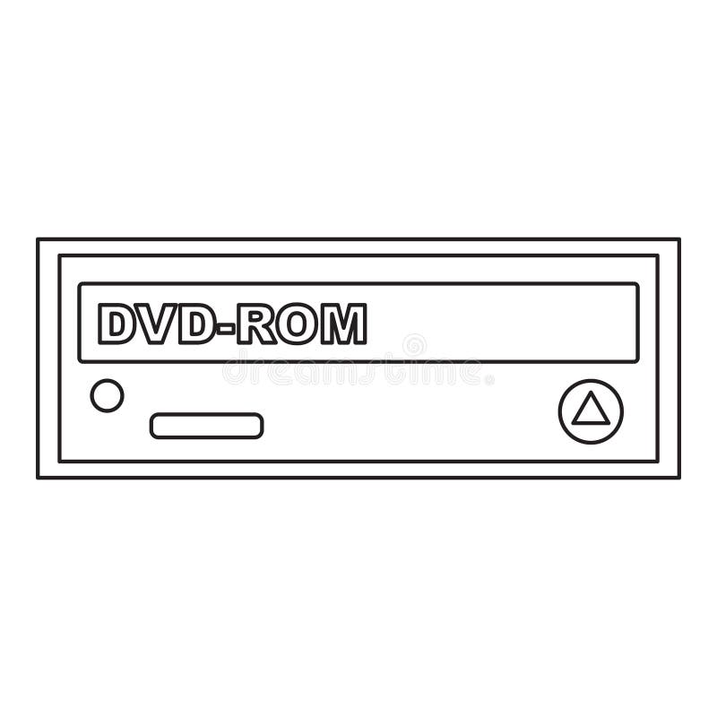 Thin line dvd rom stock vector. Illustration of icon - 258001665
