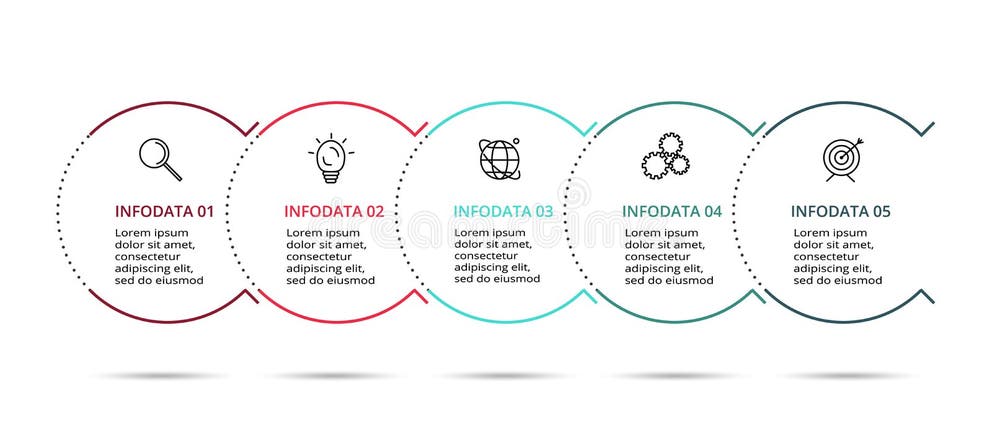 Thin Line Element for Infographic. Template for Diagram, Graph ...