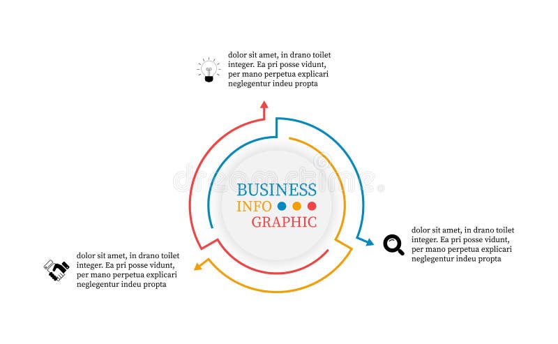 Thin Line Elements Infographic Design with Arrows for Presents 3 ...