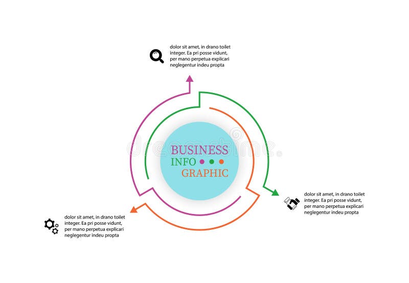 Thin Line Elements Infographic Design with Arrows for Presents 3 ...