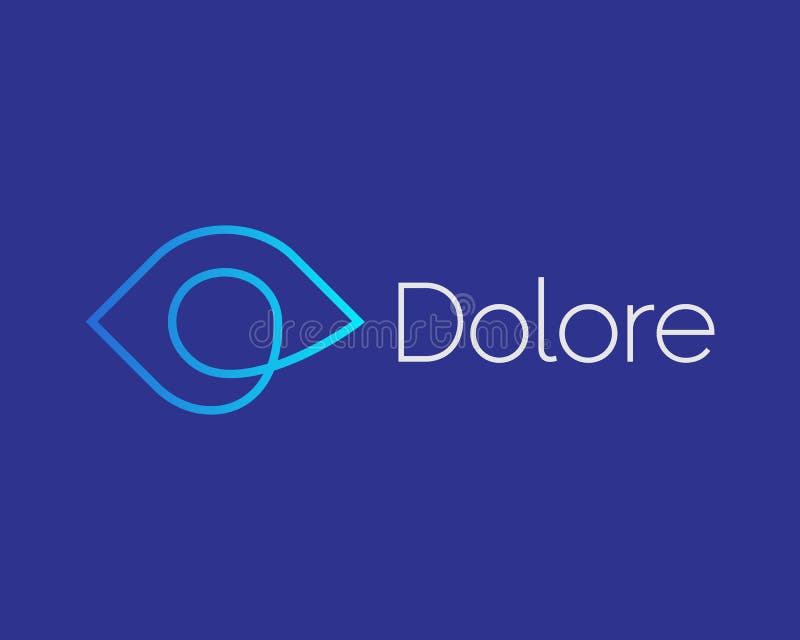 Thin Line Eye Loop Vector Icon Logo Design Template. Minimalistic Optic ...