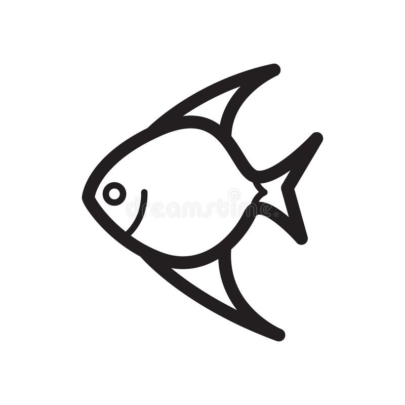 Thin line fish stock vector. Illustration of simple - 261291458