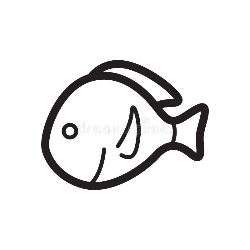 Thin line fish stock vector. Illustration of line, icon - 261291461