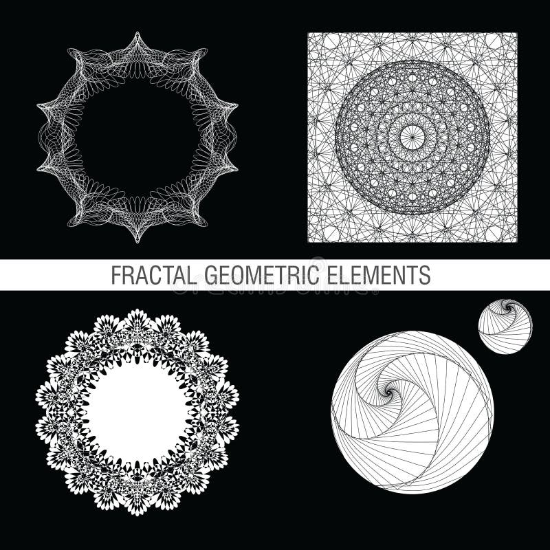 Thin Line Geometric Objects Stock Vector - Illustration of mono, symbol ...