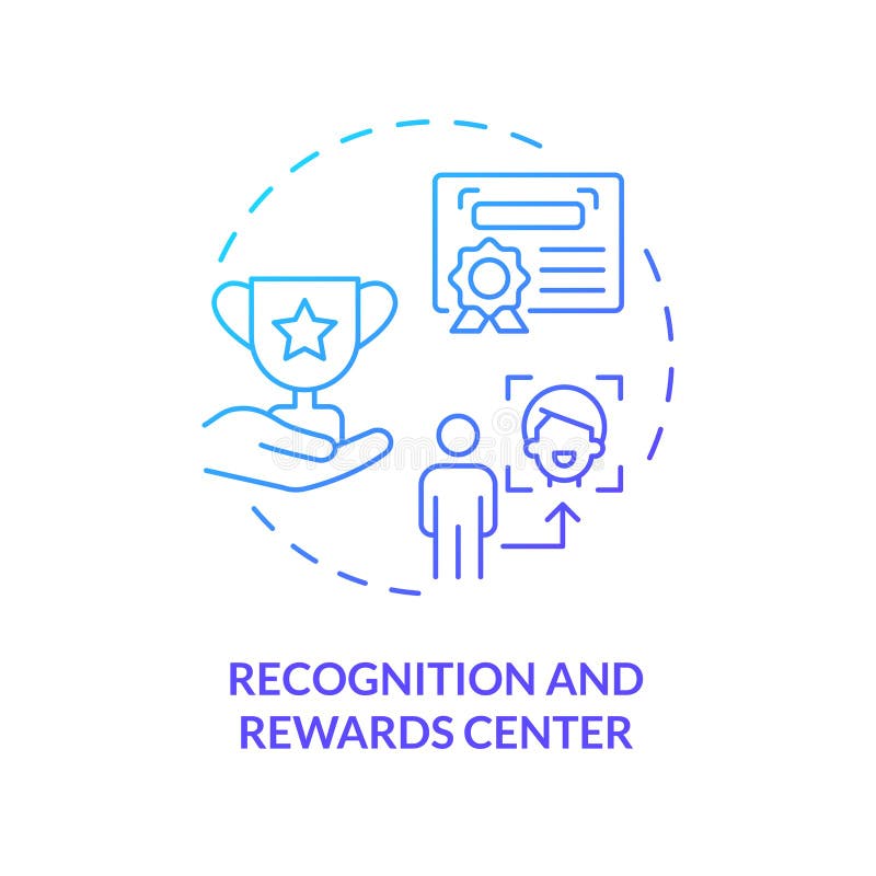 Thin Line Gradient Recognition and Rewards Center Concept Stock ...
