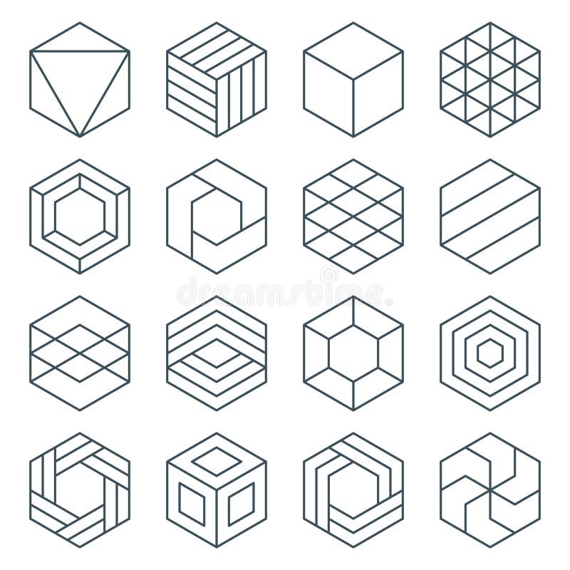 Illusion Geometry. Impossible Perspective Infinite Shapes, Abstract ...