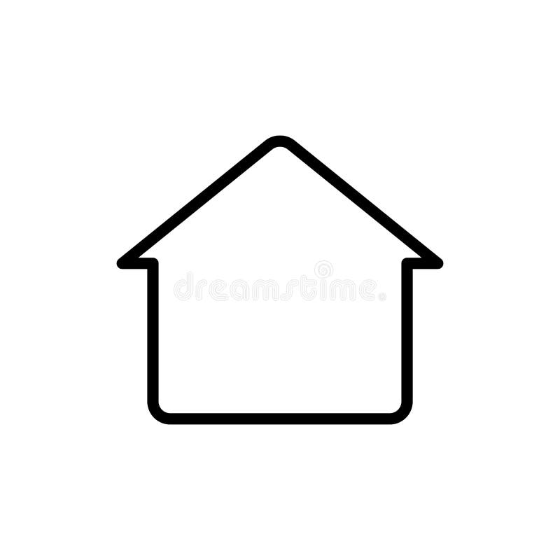 Thin line home, house icon stock illustration. Illustration of website ...
