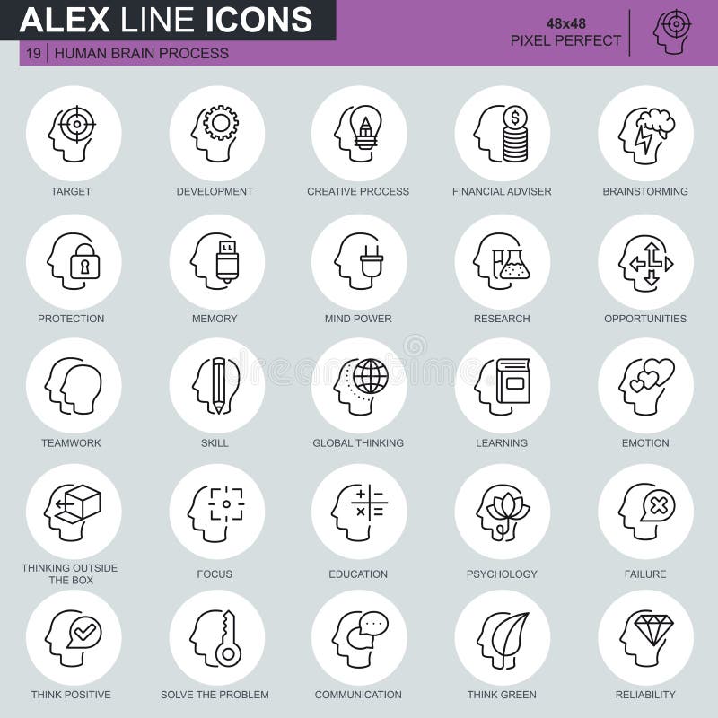Thin Line Icons Set Human Brain Process Stock Illustrations – 372 Thin ... Thin Line Icons Set Human Brain Process Stock Illustrations – 372 Thin ...